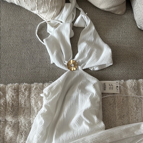 Zara | Dresses | Zara White Cut Out Maxi Dress | Poshmark